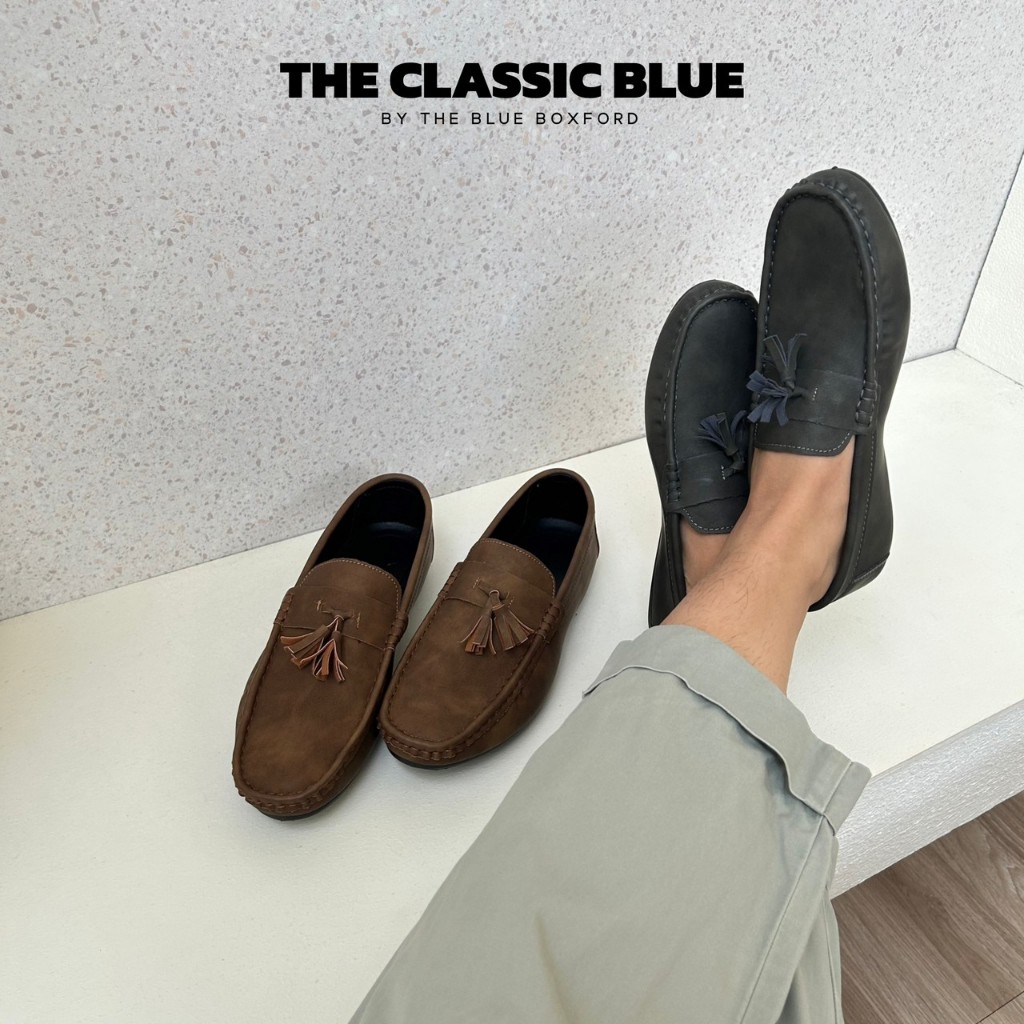 (สั่งผ่าน shopee video ลด30%) Classic blue - Madrid Tassel Loafer shoes ...