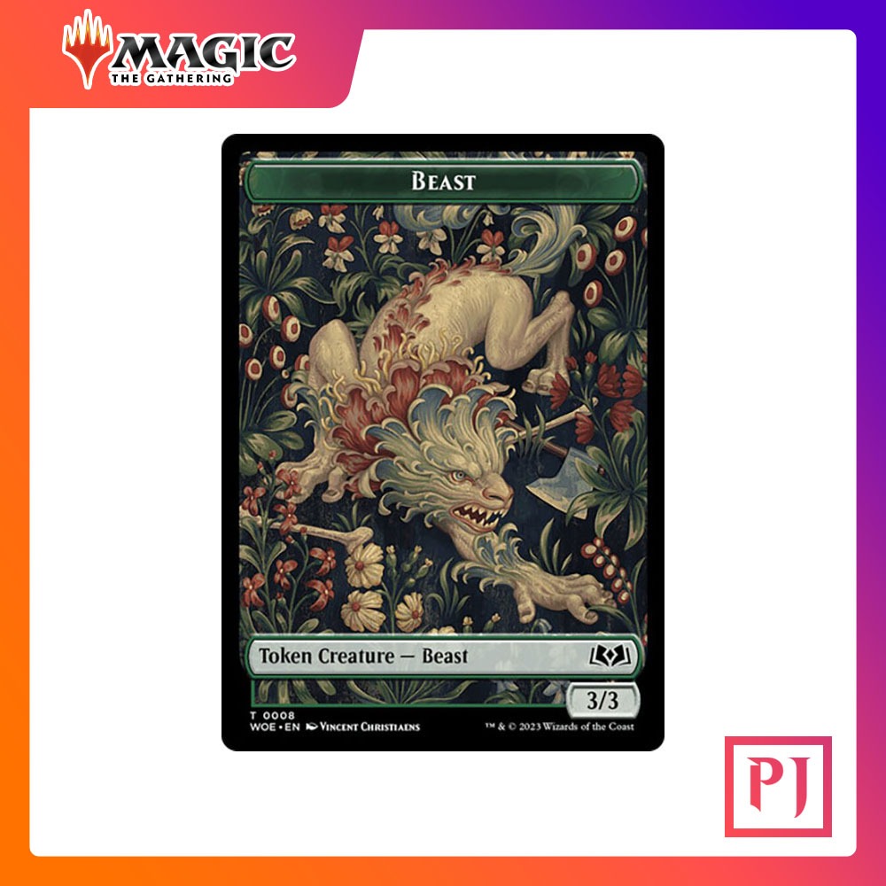 [MTG] Beast Token [WOE] [TOKEN] [COMMON] [NORMAL] [ENG] (การ์ดเมจิค ...