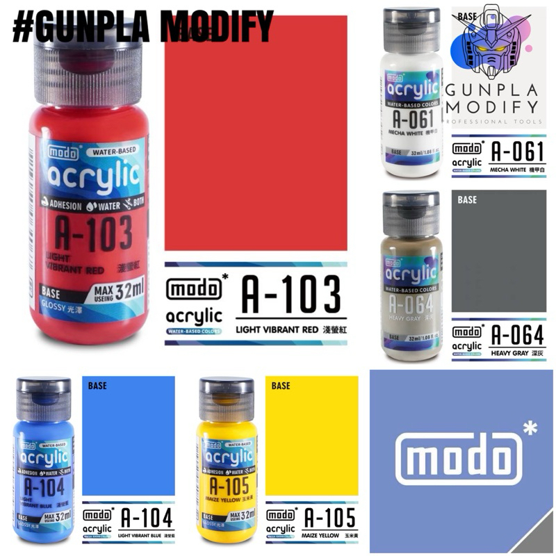 MODO WATER-BASED COLOR สีอะคริลิคสูตรน้ำ ชนิดสีเงา ขนาด 30 ml (เฉดกัน ...