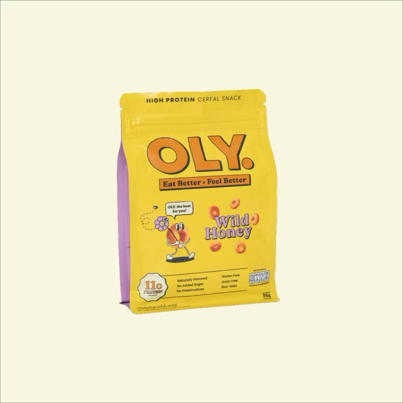 OLY. โอลี่ ซีเรียลอาหารเช้าโปรตีนสูง รส น้ำผึ้ง High Protein Cereal ...