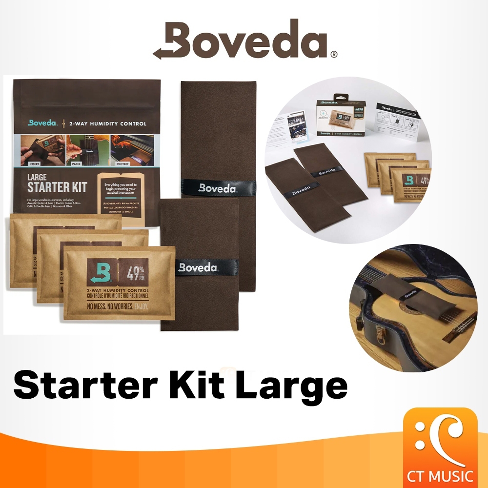 Boveda Starter Kit Large กันชื้น 40 gram 49% RH for guitars packaged in ...