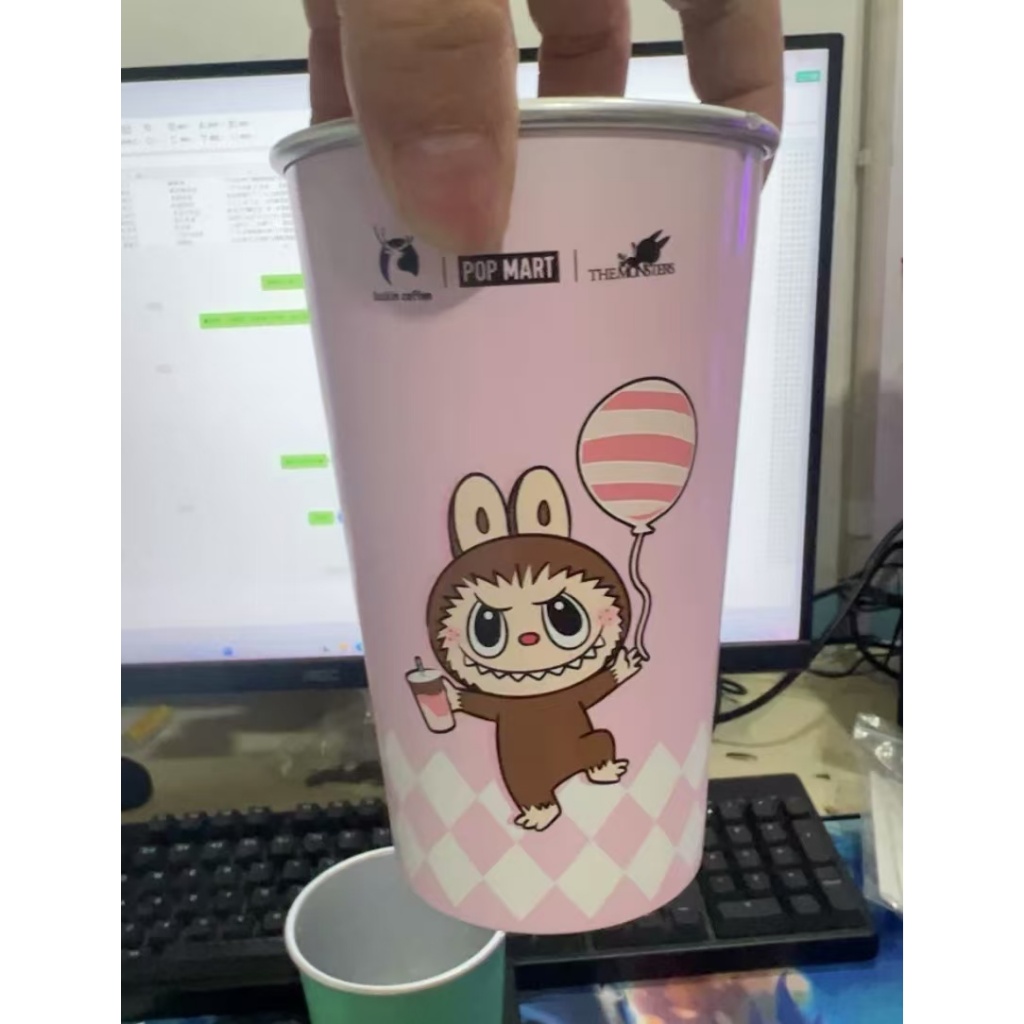 POP MART labubu x luckin coffee cup 500ml | Shopee Thailand
