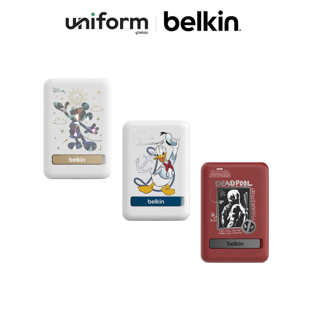 Belkin BOOST CHARGE Magnetic 7.5W Wireless Power Bank 5K with Kickstand ...