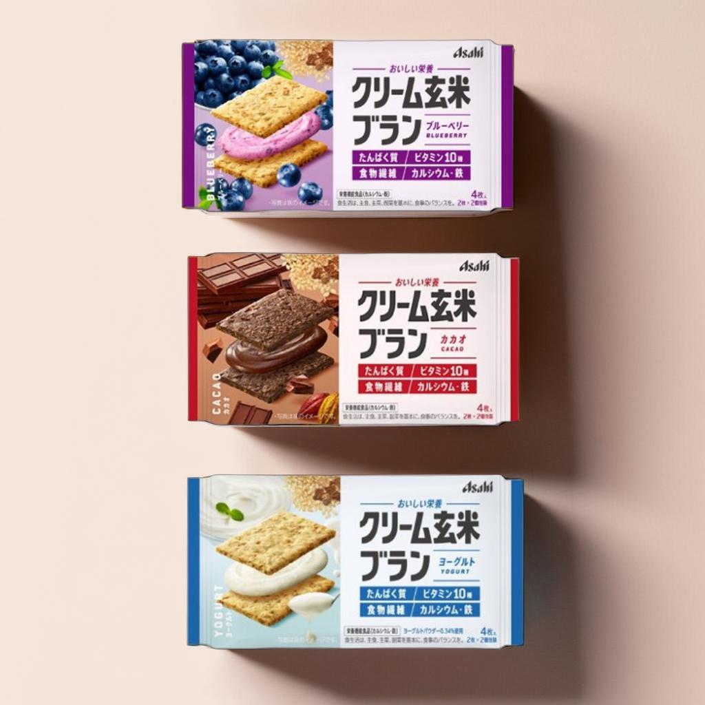 Asahi บิสกิตข้าวกล้อง 3 รสชาติ คุ้กกี้ข้าวกล้อง อร่อย สุขภาพดี หวานน้อย ไขมันต่ำ 72g | Shopee ...