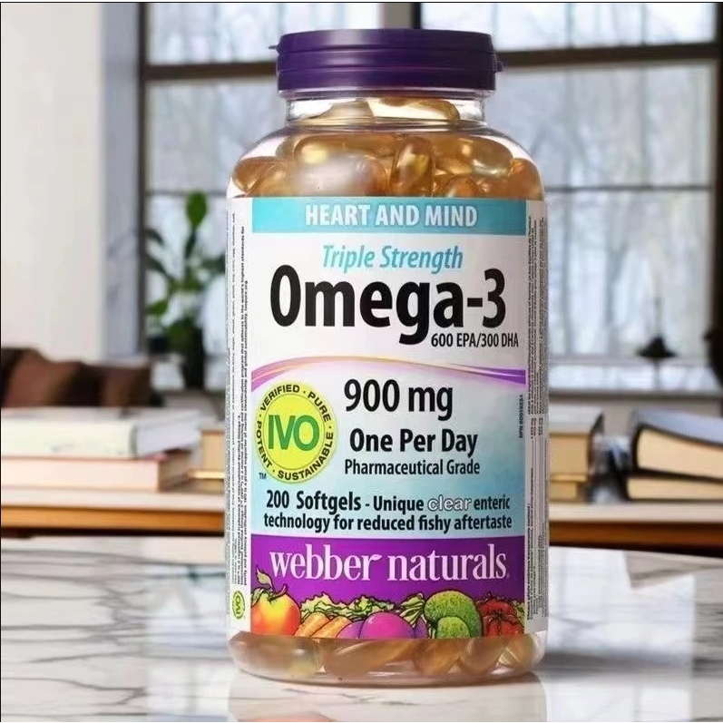ฉลากออสเตรเลีย webber naturals Fish Oil OMEGA-3 Fish Oil 900mg 200 ...