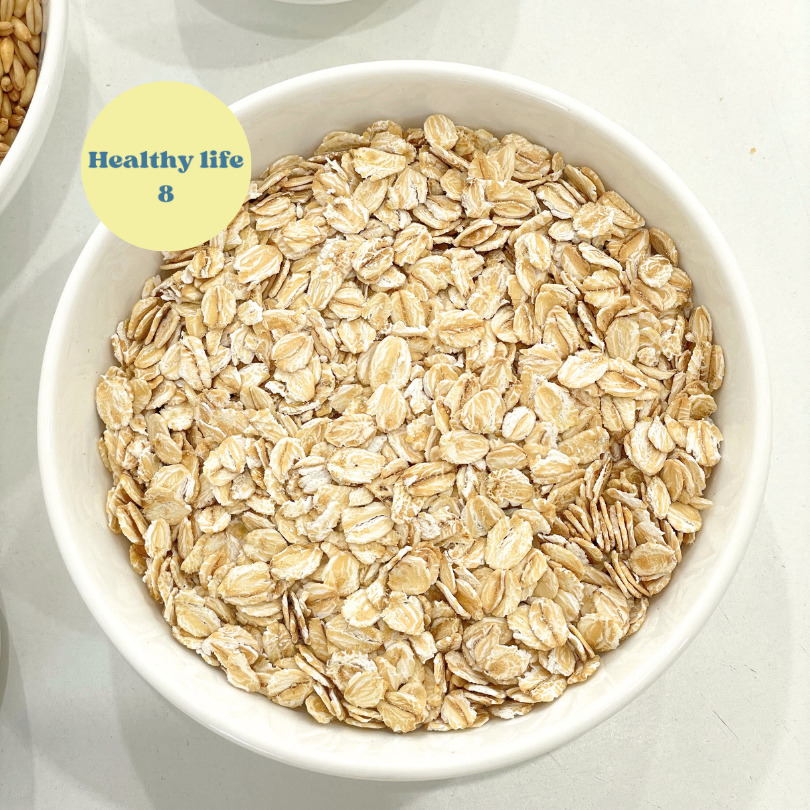 LIFE 8 ข้าวโอ๊ตรีดแบน กระสอบ 25 kg. มี อย. เกรดพรีเมียม Rolled Oat 25 ...