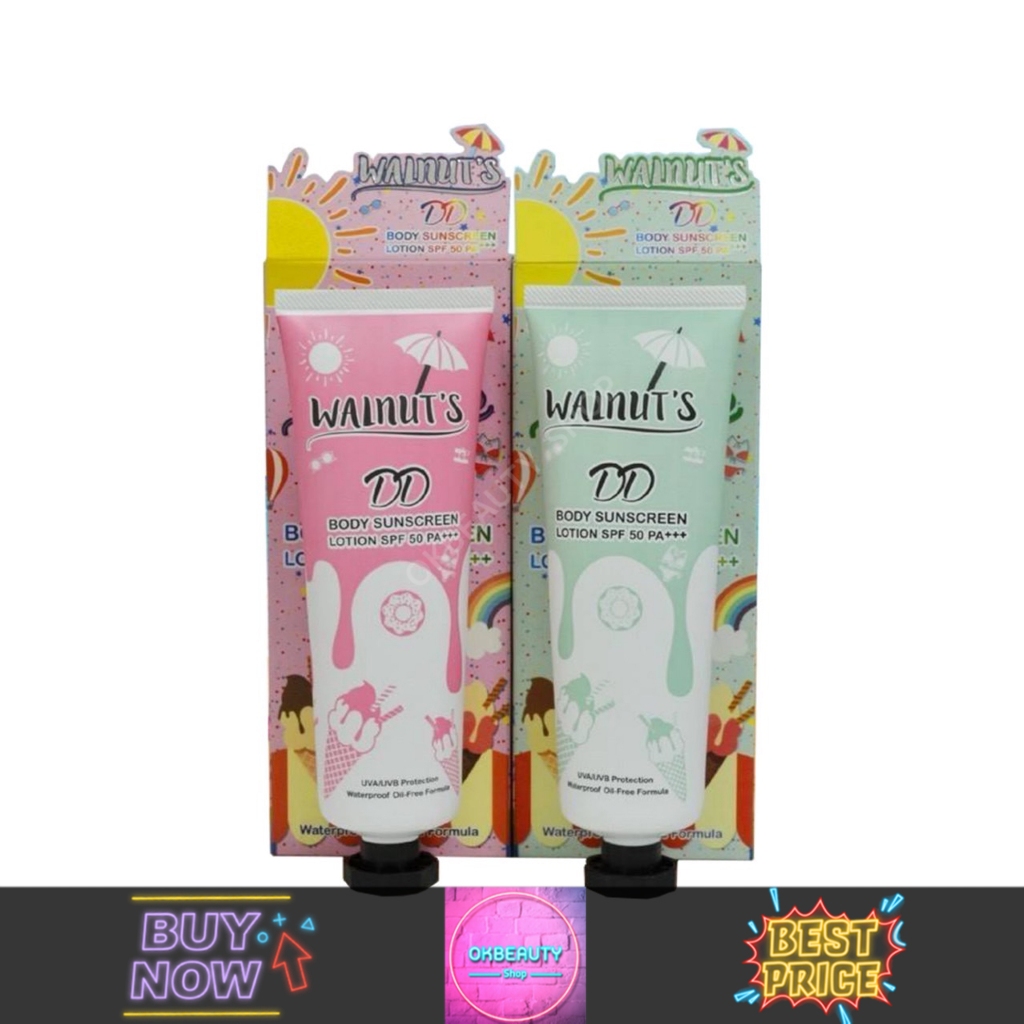 Walnut's DD Body Sunscreen SPF50 PA+++ วอลนัท ดีดี บอดี้ ซันสกรีน (135g ...