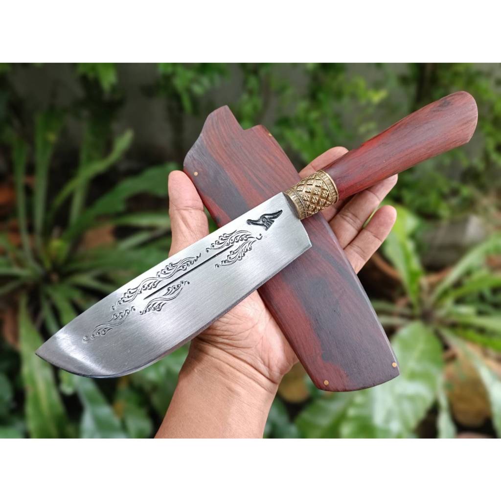 มาเชเต้ มีดจีหนองสอ มีดเหน็บ Machete E-nep มีดแคมป์ มีดหมอ มีดเดินป่า ใบ 7” ตีร้อนชุบแข็งตอกลาย ...