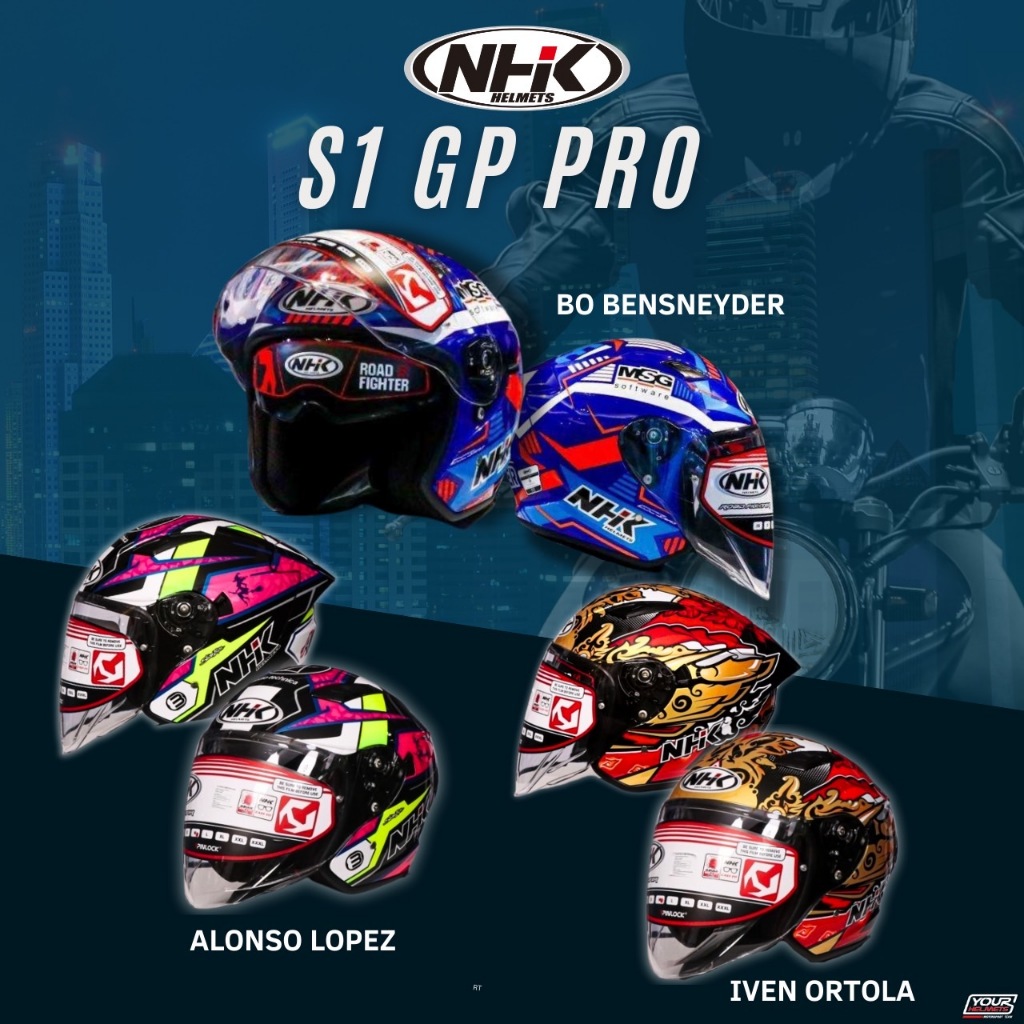 หมวกกันน็อค NHK HELMETS S1 GP PRO Remy Gardner Champion // YourHelmets ...