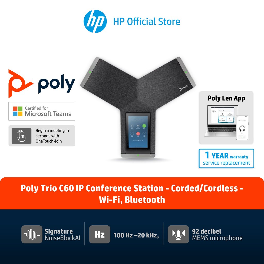 Poly Trio C60 Expansion Microphones / C60 IP Conference Phone | Shopee ...