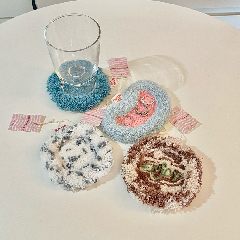 Coaster Puff จานรองขอบกลมโค้งนูน รองแก้วน้ำ จานตกแต่ง ใส่เครื่องประดับ ...