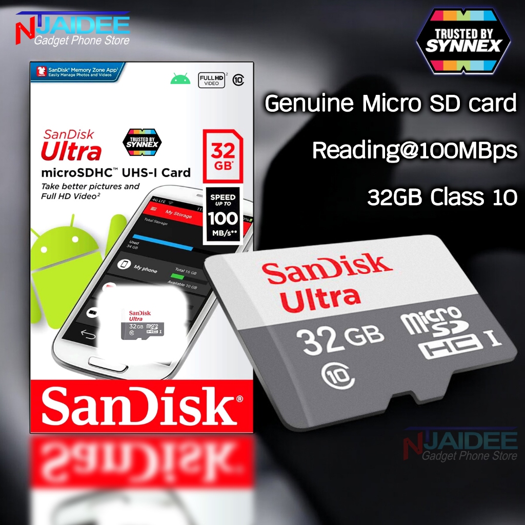 Sandisk MicroSD 32 GB Ultra Speed 100 MB เมโมรี่การ์ดสำหรับ มือถือ กล่องถ่ายรูป | Shopee Thailand
