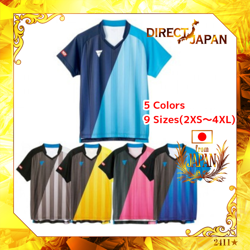 VICTAS Table Tennis Game Shirt V-GS053 [5Colors / 9Sizes] J.T.T.A. Approved Unisex 031466 ...
