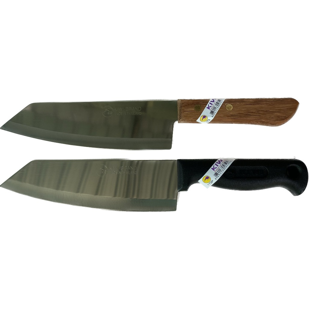 [มีด KIWI แท้] มีดกีวี่หั่นแบบปลายเฉียง รุ่น KIWI 173 ด้ามไม้/173P ด้าม ...