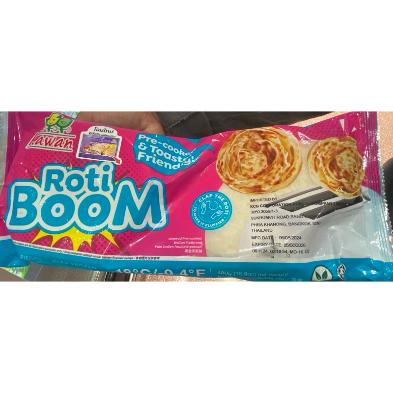 Kawan Roti โฉมใหม่ มาเลเซียน 🇲🇾 แผ่นแป้งโรตีสไตล์มาเลเซียรสดั้งเดิม แช่ ...