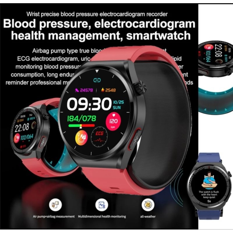 สมาร์ทวอท์ช TK62 ความดันโลหิตทรงกลมอัตราการเต้น หัวใจโหมดกีฬาหลายโหมดกันน้า ECG ใหม่สุขภาพทางการ ...