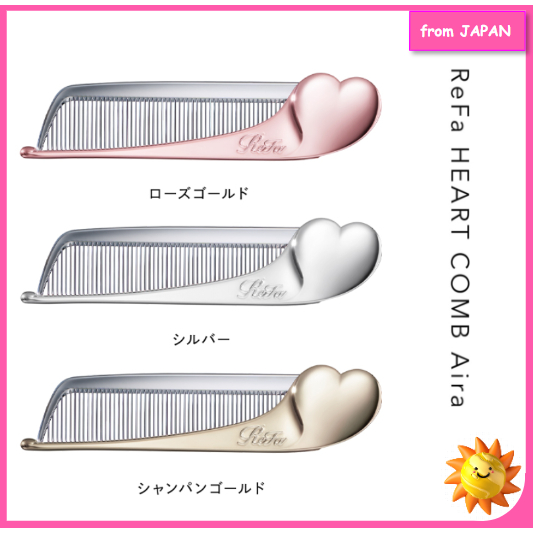 ReFa HEART COMB Aira Comb Hair Comb Gift for Women silver champagne ...