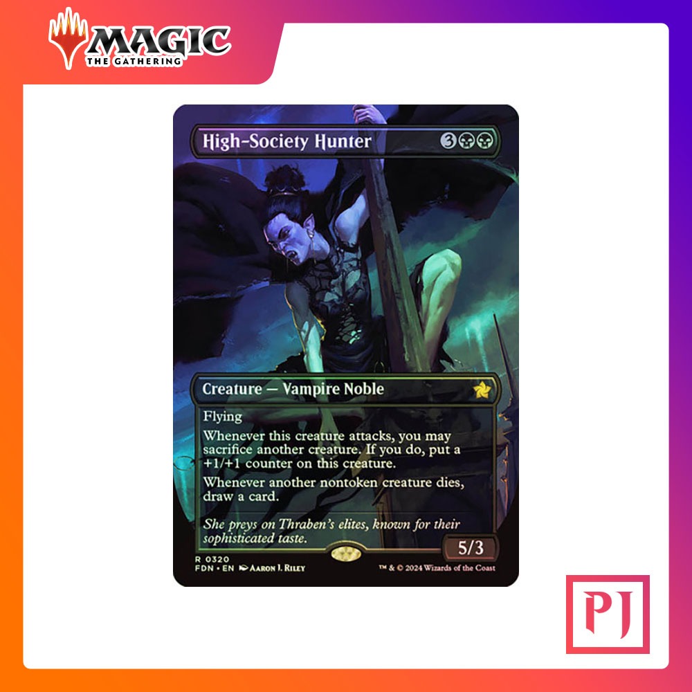 [MTG] High-Society Hunter (Borderless) [FDN] [BLACK] [RARE] [FOIL] [ENG ...