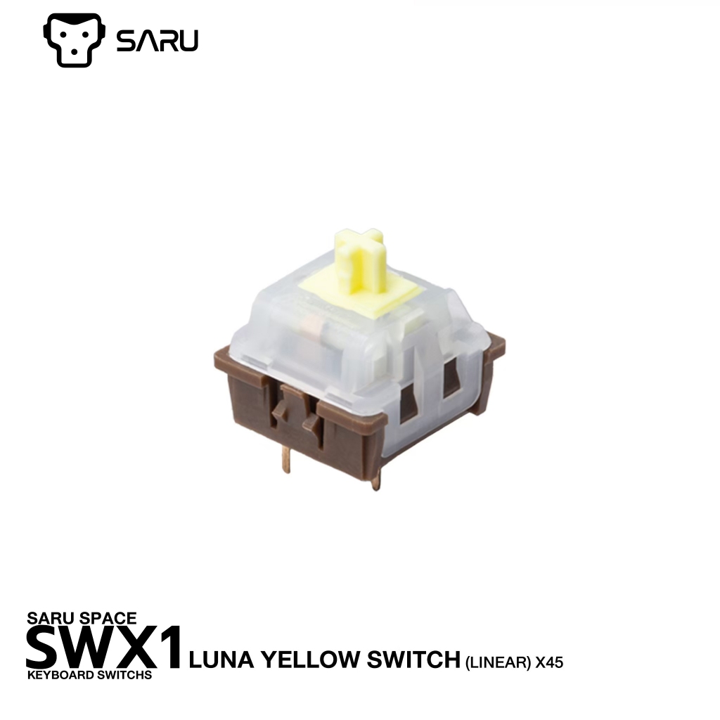 [รับประกัน 15 วัน] SARU Switch Lunar Yellow (Linear ) & Galaxy Pink (Tactile) สวิตช์ 3 pin ใส่ ...