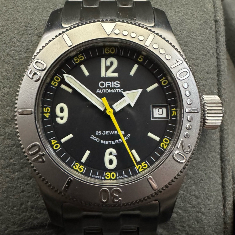 ORIS BROAD ARROW 7502 BIG CROWN DIVER BLACK MILITARY 200M BRACELET ...