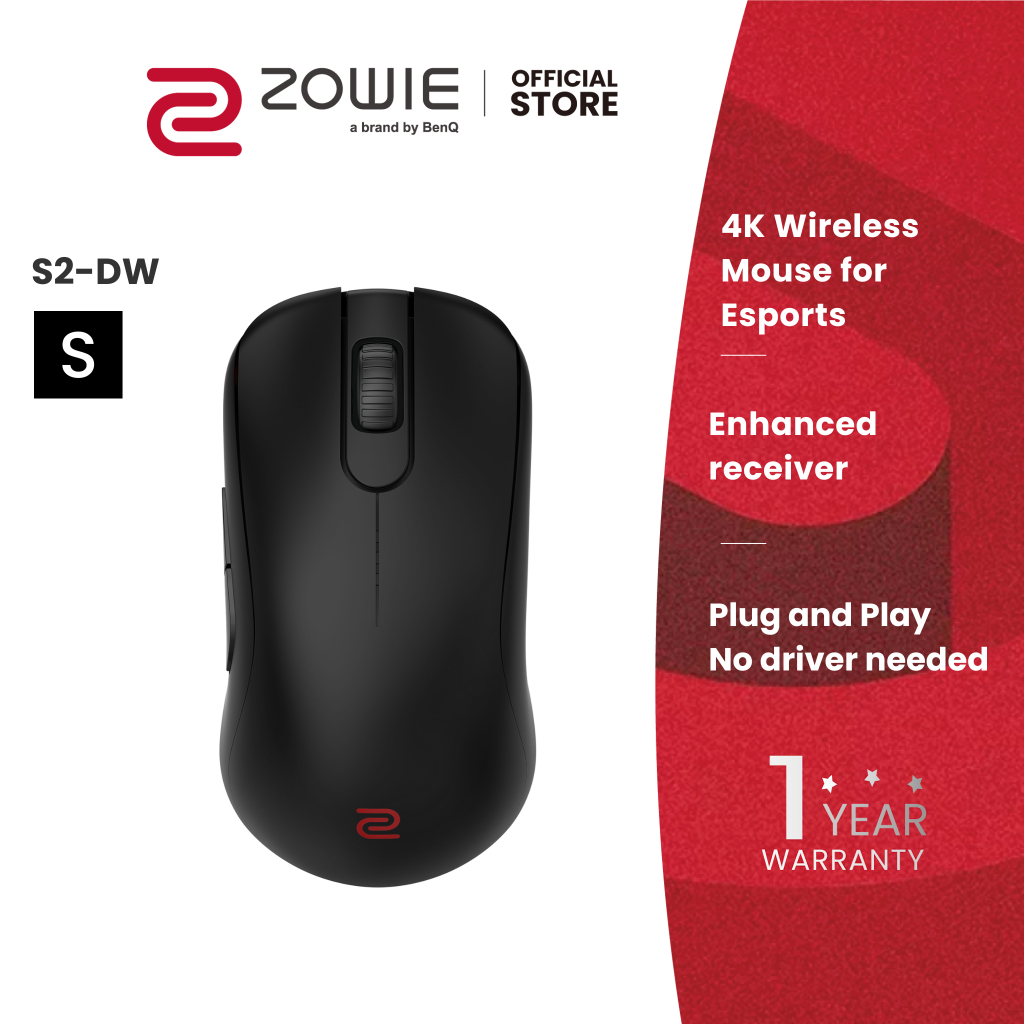ZOWIE S2-DW 4K Wireless Mouse for Esports ขนาด S/เล็ก (เมาส์เกมมิ่ง 4K ...