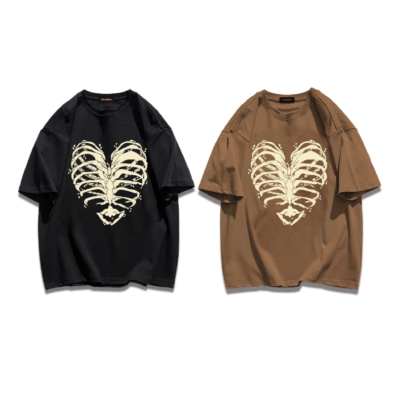 เสื้อ fearless 1mill bone t shirt เสื้อยืด ผ้าคอตตอน 100% M-2XL ...