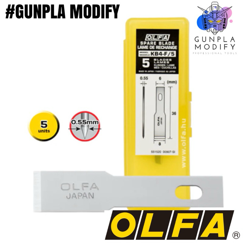 OLFA ใบมีดคัตเตอร์หัวสิ่ว KB4-F/5 บรรจุ 5 ใบมีด (ใช้กับ Artknife OLFA AK-4) | Shopee Thailand