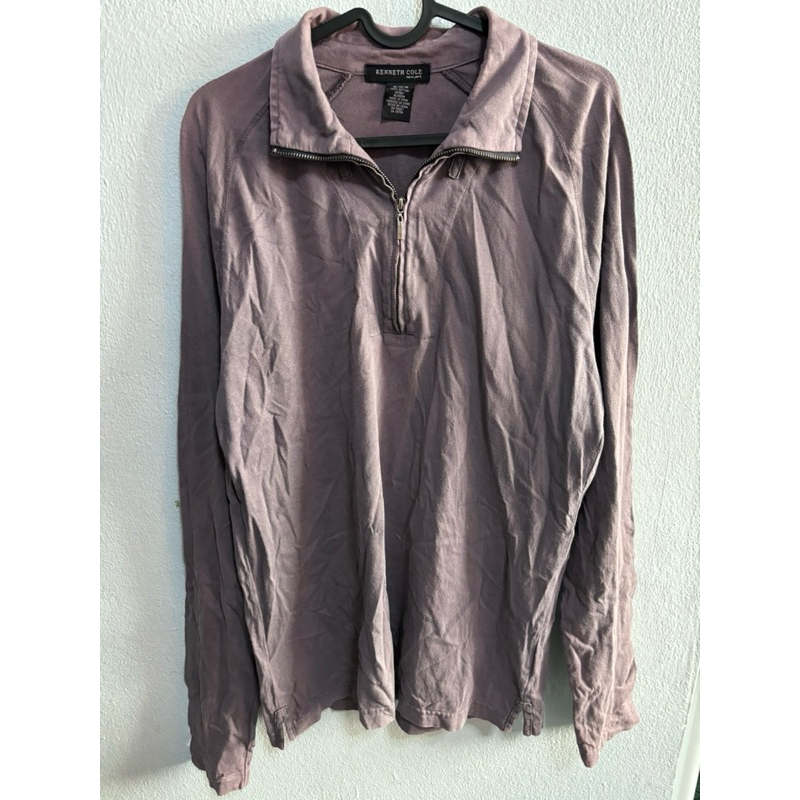 เสื้อแขนยาวซิปครึ่งตัว half zip Kenneth Cole อก44-46 ยาว30 มือสองสภาพดี ...