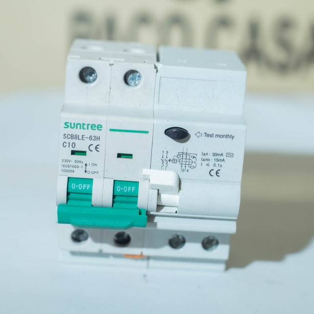 Brand Suntree RCBO Breaker AC MCB SCB8-63 2P 10,16,20,32,40,50,63A ...