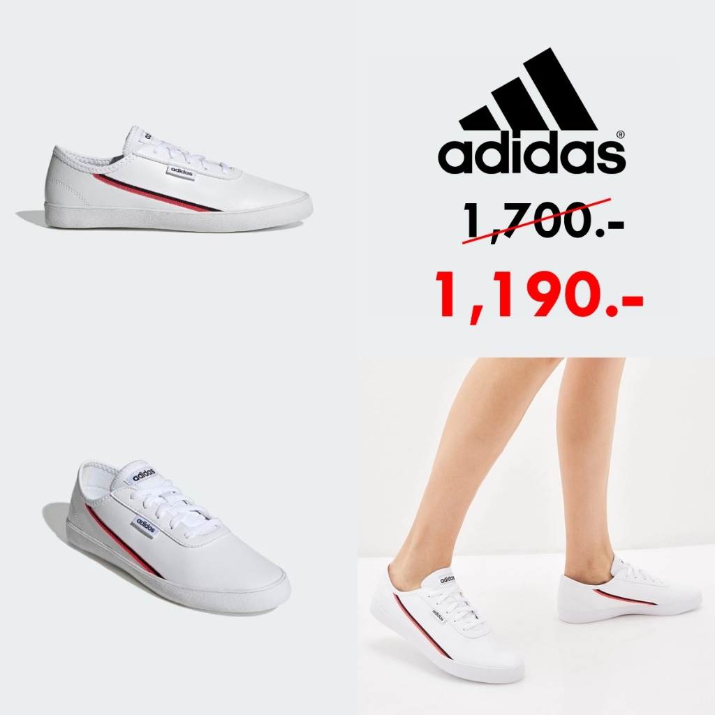 รองเท้า adidas Courtflash X รองเท้าผ้าใบ ผู้หญิง สีขาว (หนังสังเคราะห์ ...