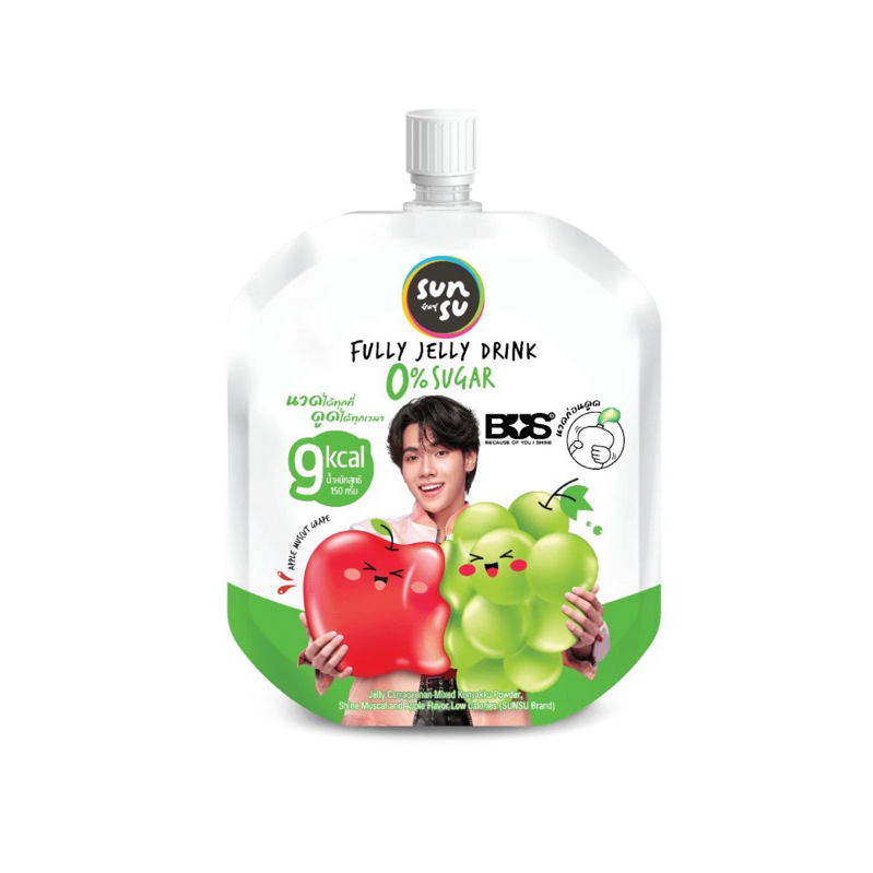 ซันซุ องุ่น ไซน์มัสแคทผสมแอปเปิ้ล 150 กรัม SUNSU FULLY JELLY DRINK SHINE MASCAT GRAPE MIXED WITH ...