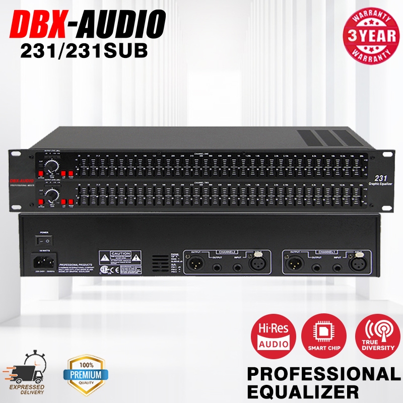 DBX-AUDIO EQ215 /215S/231/231S/215SUB/231SUB มีช่องกรองสูงสองช่อง ซึ่งสามารถกำจ อีควอไลเซอร์ระด ...