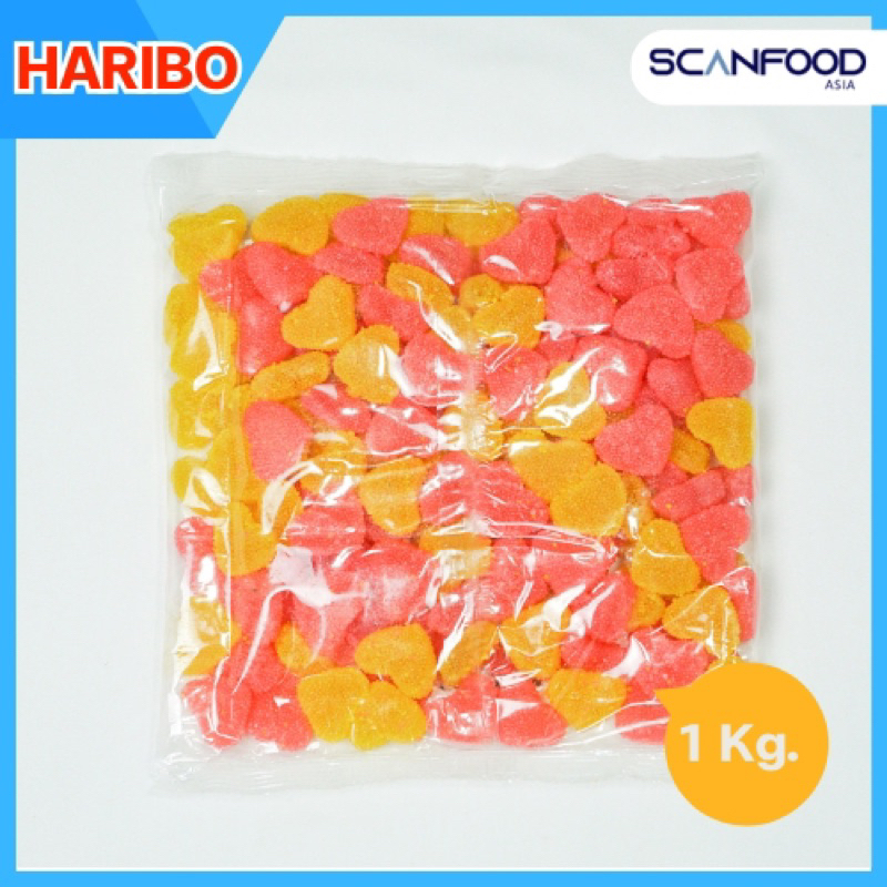 Haribo Pink & Yellow Hearts เยลลี่หัวใจ 1 กก. | Shopee Thailand
