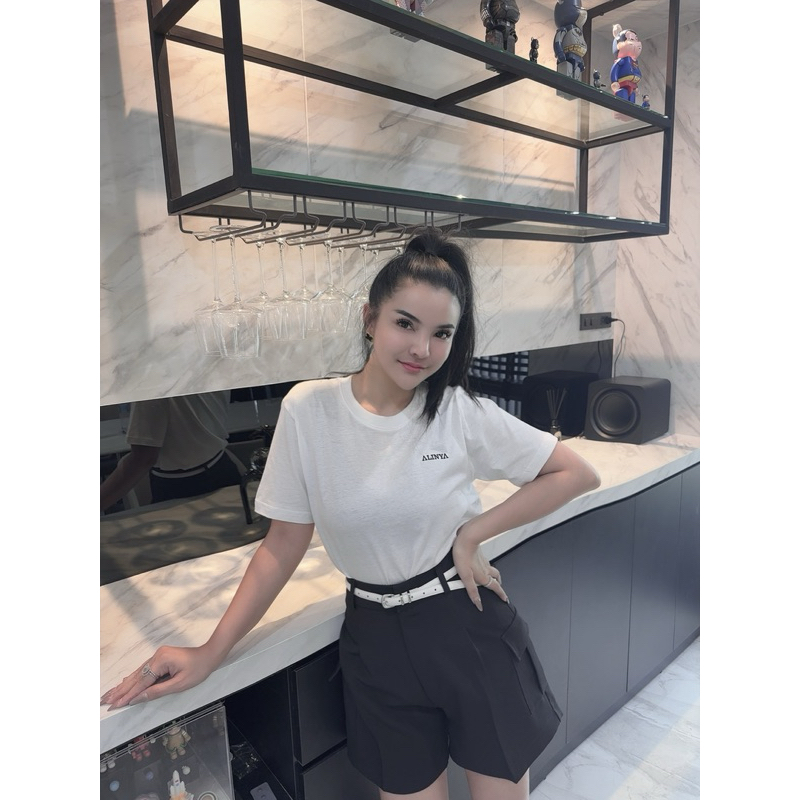 H045 | 3 ชิ้น alinya set (เสื้อยืดขาสั้น แถมเข็มขัด) | Shopee Thailand