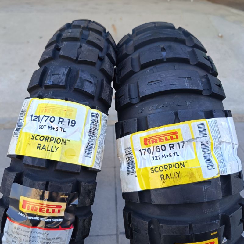 (1คู่) 120/70 R19 + 170/60 R17 Pirelli Scorpion Rally เคลียร์สต็อก ยาง ...