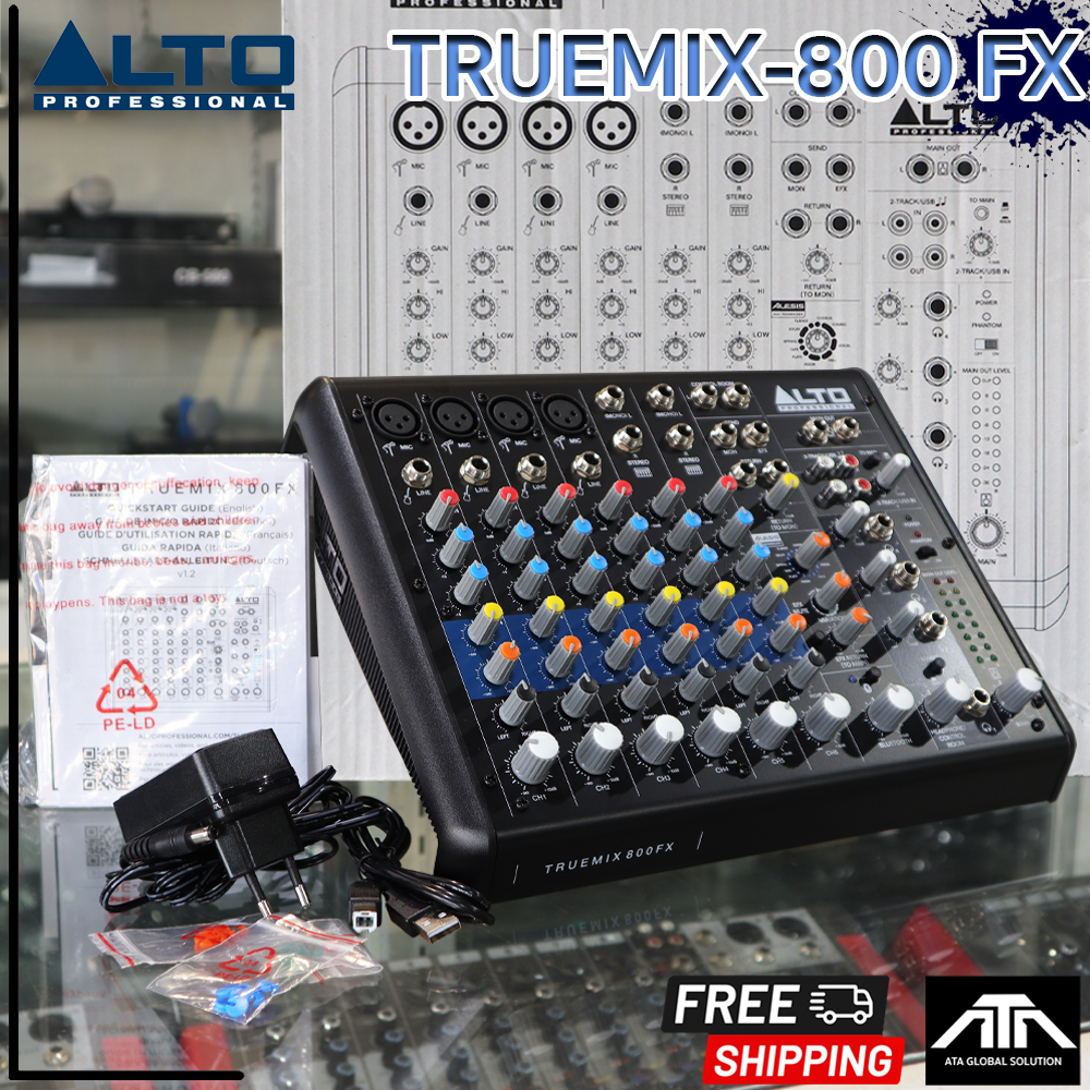 ALTO TRUE MIX 800 FX มิกเซอร์ ALTO TrueMix800FX Stereo Mixer 8CH USB+BT ...