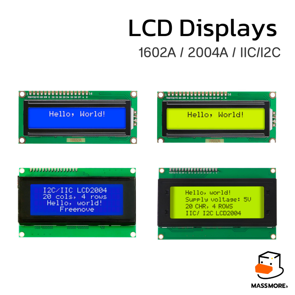 หน้าจอ LCD Display 1602A 20004A IIC,I2c หน้าจอผลึกเหลว ขนาด 16x2 และ ...