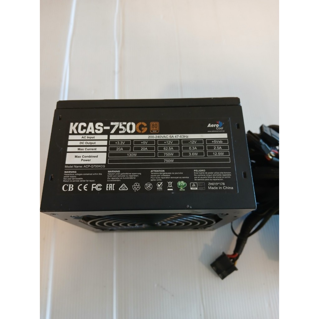 POWER SUPPLY (อุปกรณ์จ่ายไฟ) AEROCOOL KCAS-750G RGB | Shopee Thailand