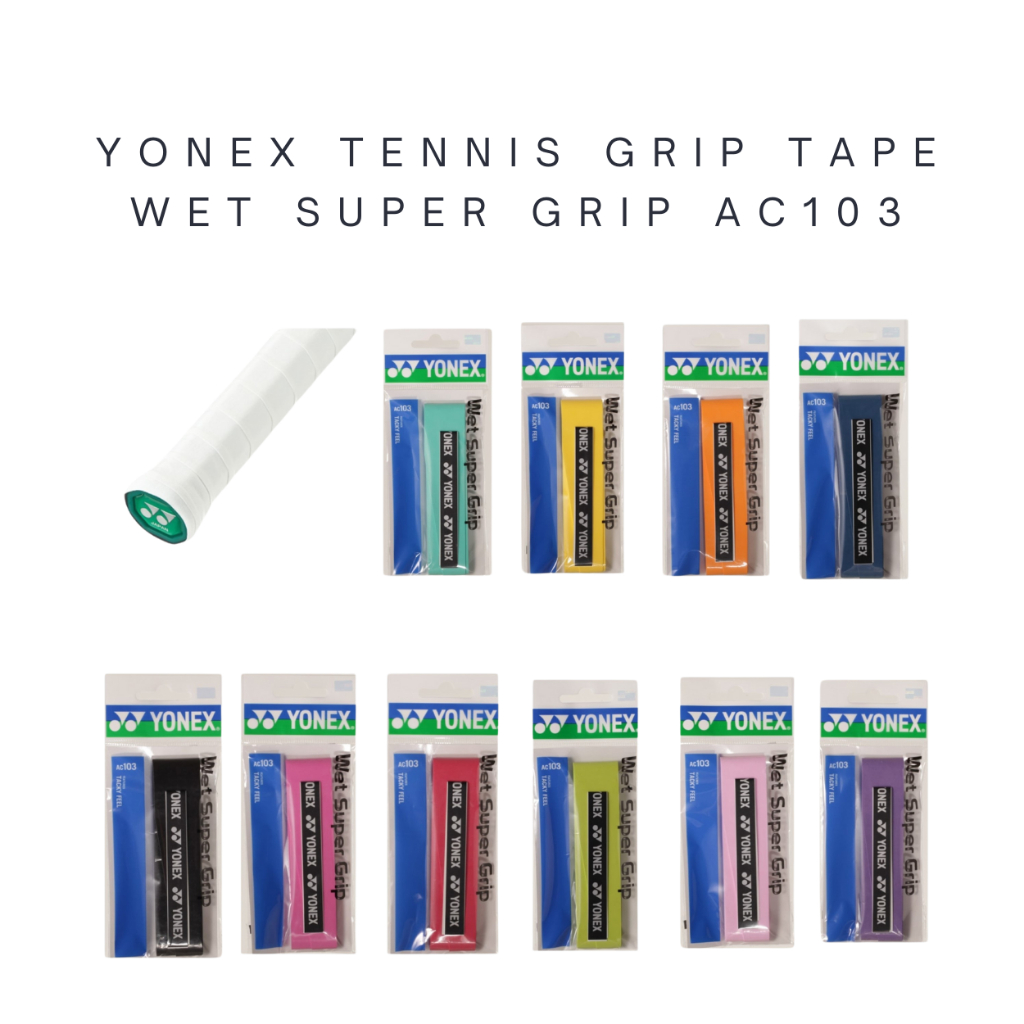 Yonex Tennis Grip Tape Wet Super Grip 1 piece AC103 | Shopee Thailand