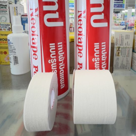 NEOTAPE ผ้าล็อคสีขาว ขนาด 1 นิ้ว 2 นิ้ว นีโอเทป สำหรับนักกีฬา พันเดือย ...