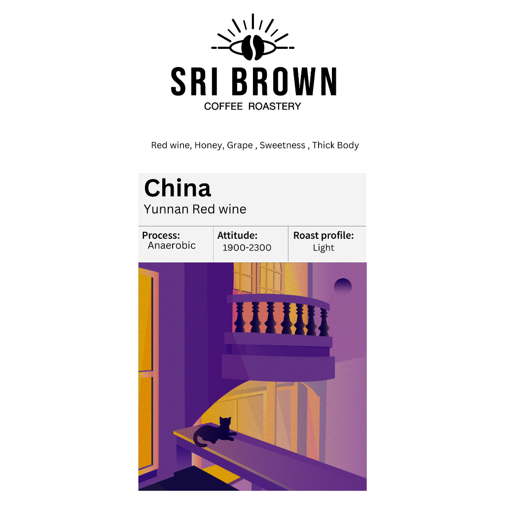เมล็ดกาแฟคั่ว China Yunnan Red wine บรรจุ100กรัม Sribrown | Shopee Thailand