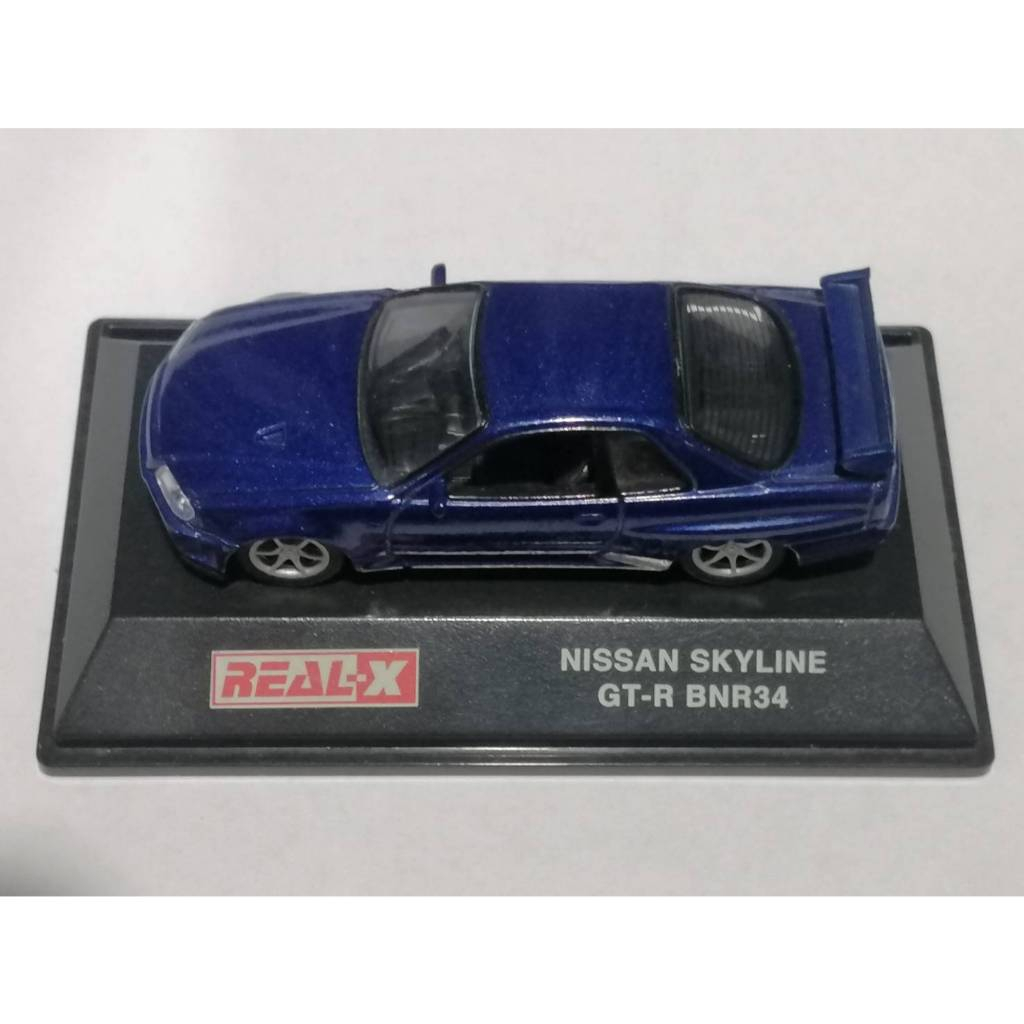 โมเดลรถ REAL-X NISSAN SKYLINE GT-R R34 BNR34 (BLUE) Scale 1:72 No ...
