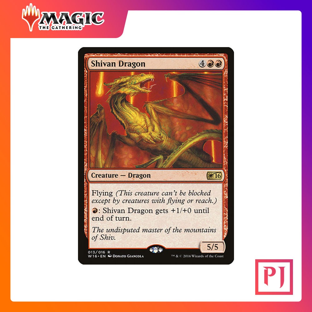 [MTG] Shivan Dragon [W16] [RED] [RARE] [NORMAL] [ENG] (การ์ดเมจิค / Magic the Gathering ...