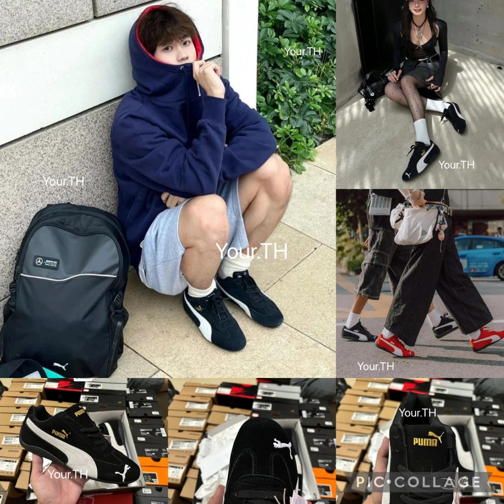 🌈จัดโปรลด50🌟 รองเท้าผ้าใบผู้ชาย PU-MA Speed CAT กำลังฮิต📸 | Shopee Thailand