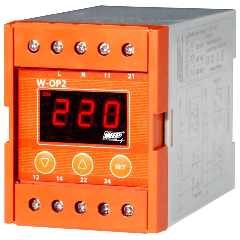 *รุ่นใหม่* W-OP2 3DIGITเฟสโปรเทคชั่น ยี่ห้อ WIP แท้ 100% ป้องกันไฟตก-ไฟ ...