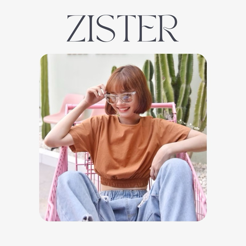 ZISTER | ZV0056 Chic crop เสื้อครอปมินิมอล จั๊มเอว ผ้าฝ้ายลินิน ...