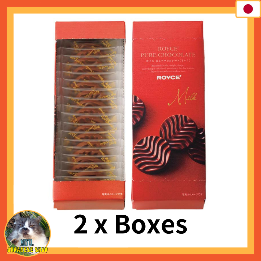 HOKKAIDO ROYCE' Pure chocolate [milk] 2 x Boxes | Shopee Thailand