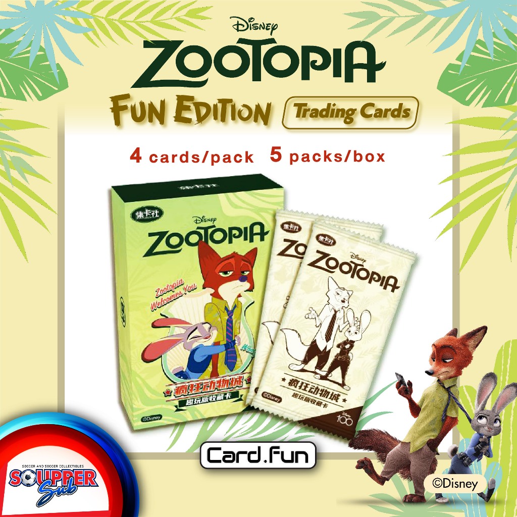 [พร้อมส่ง] [ลิขสิทธิ์แท้] Zootopia fun fun edition trading cards BOX ...