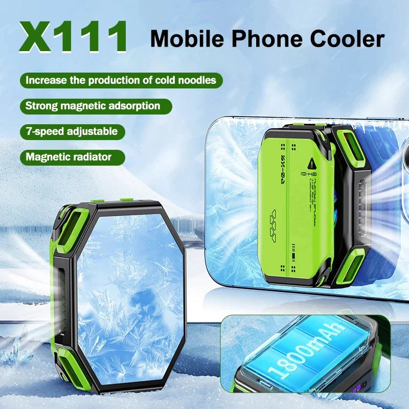 ZUOOU X111 โทรศัพท์มือถือแม่เหล็กเซมิคอนดักเตอร์พัดลมระบายความร้อน ...