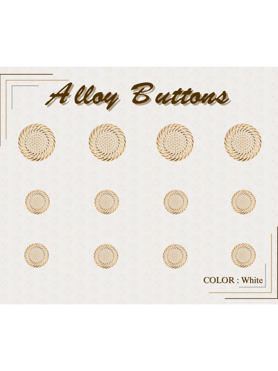 Alloy Buttons กระดุมโลหะงานนำเข้าจากต่างเทศ (1pack=4pcs.) TA100001-2 ...